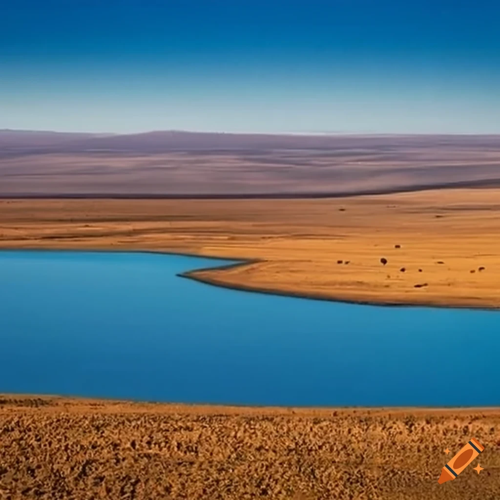Fehér Lake in Kardoskút dried out due to global warming on Craiyon