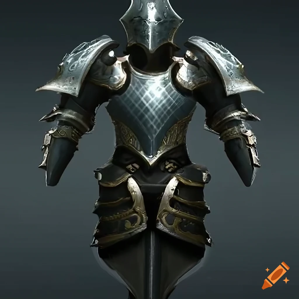 Front view of transcendent magic armor on Craiyon