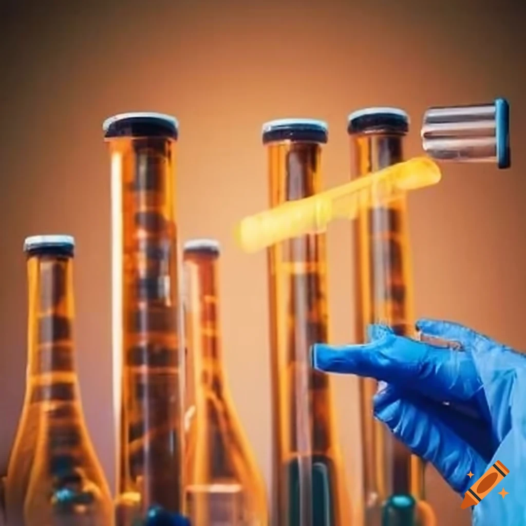 Dna cloning lab with scientists examining test tubes and impressive ...