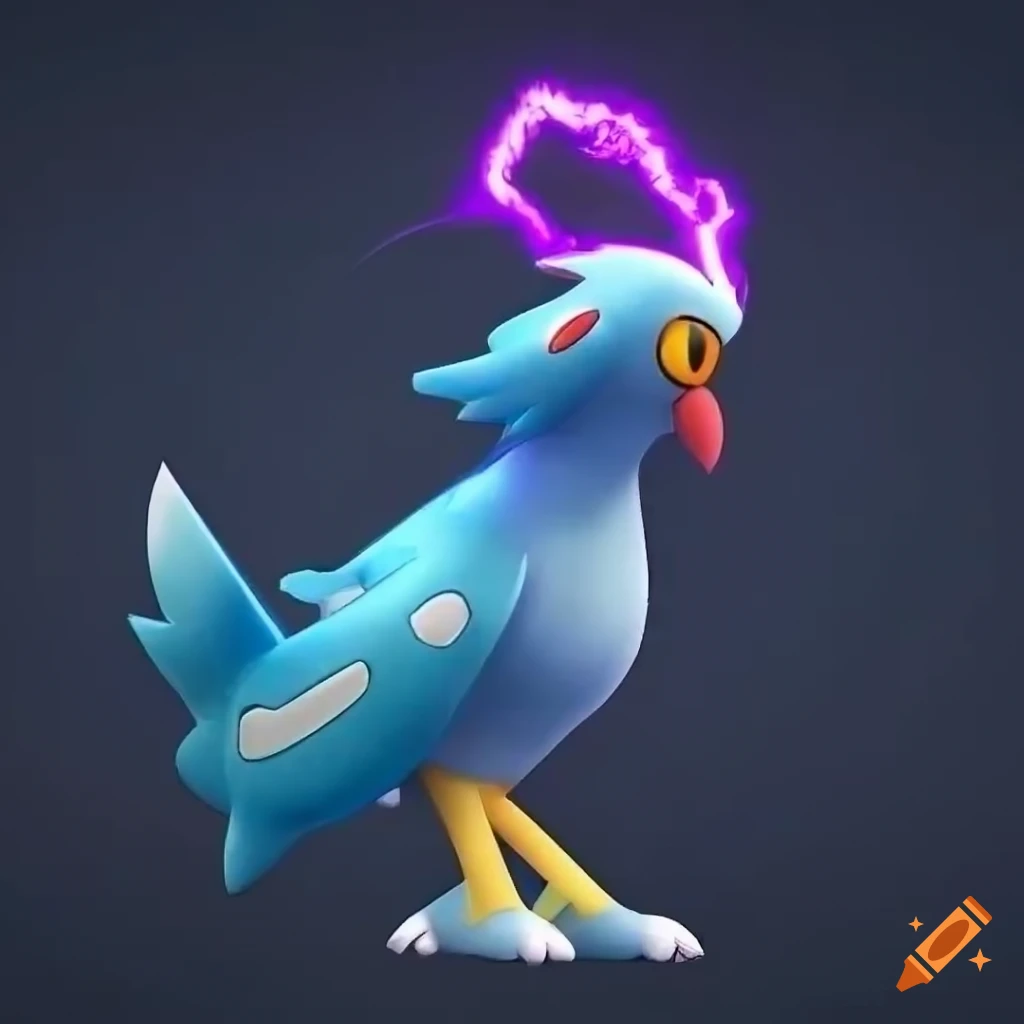 Unique chicken-based lightning Pokemon in high-resolution 3D style on ...