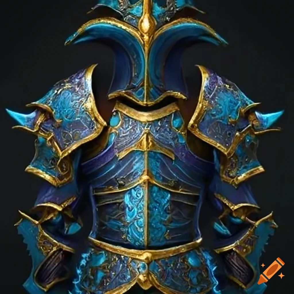 Magic armor front view on Craiyon