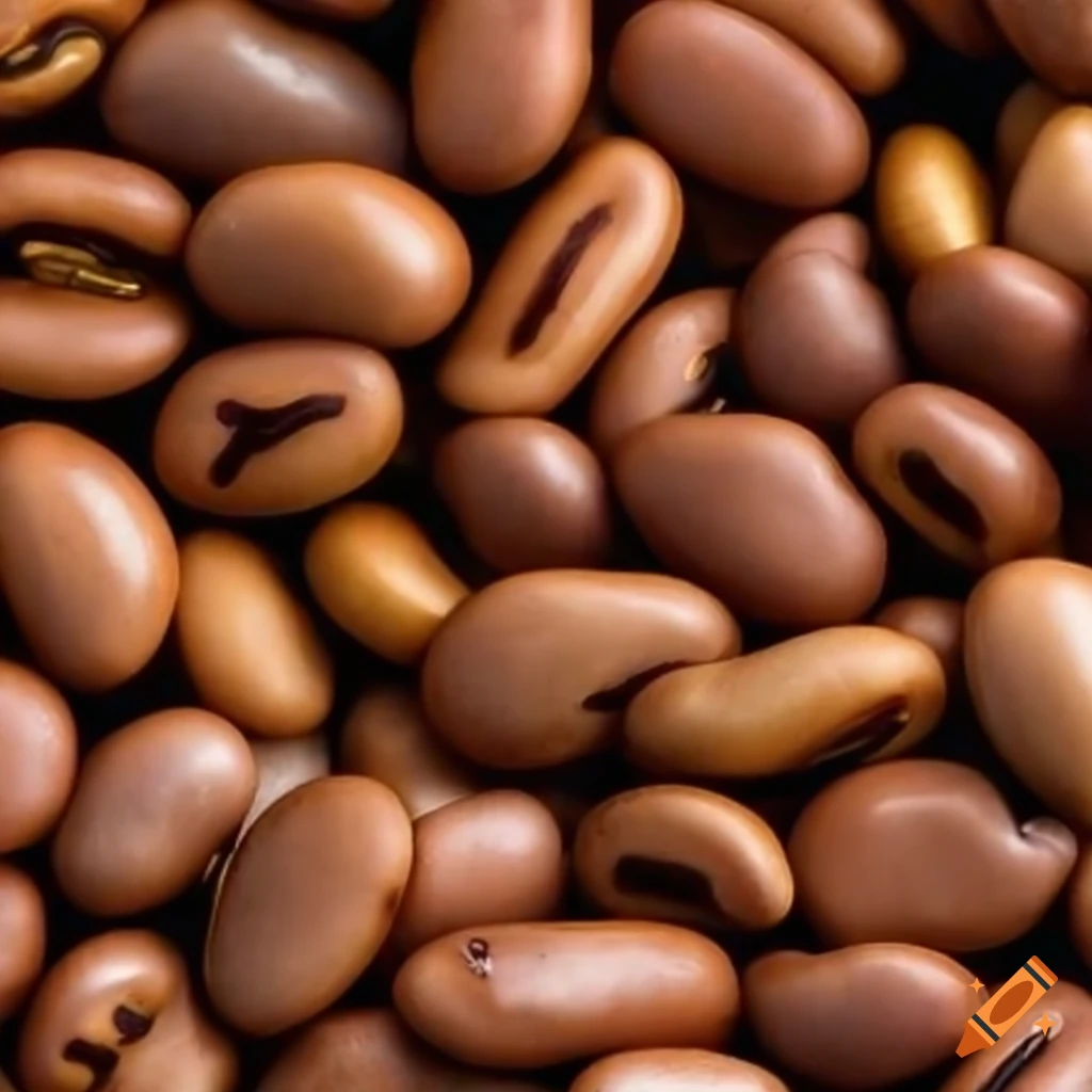 Seventeen plain brown beans on Craiyon