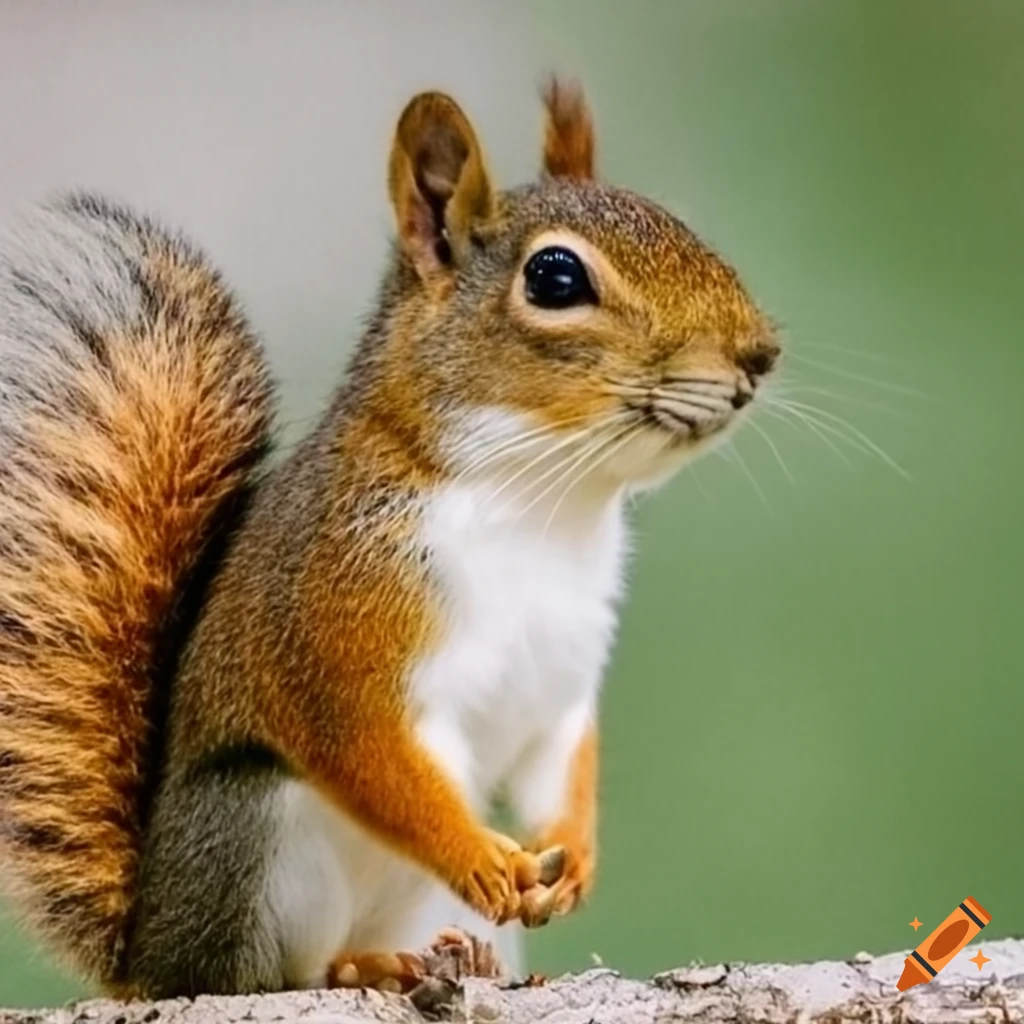 Squirrel captured in pastel colors with professional analogue ...
