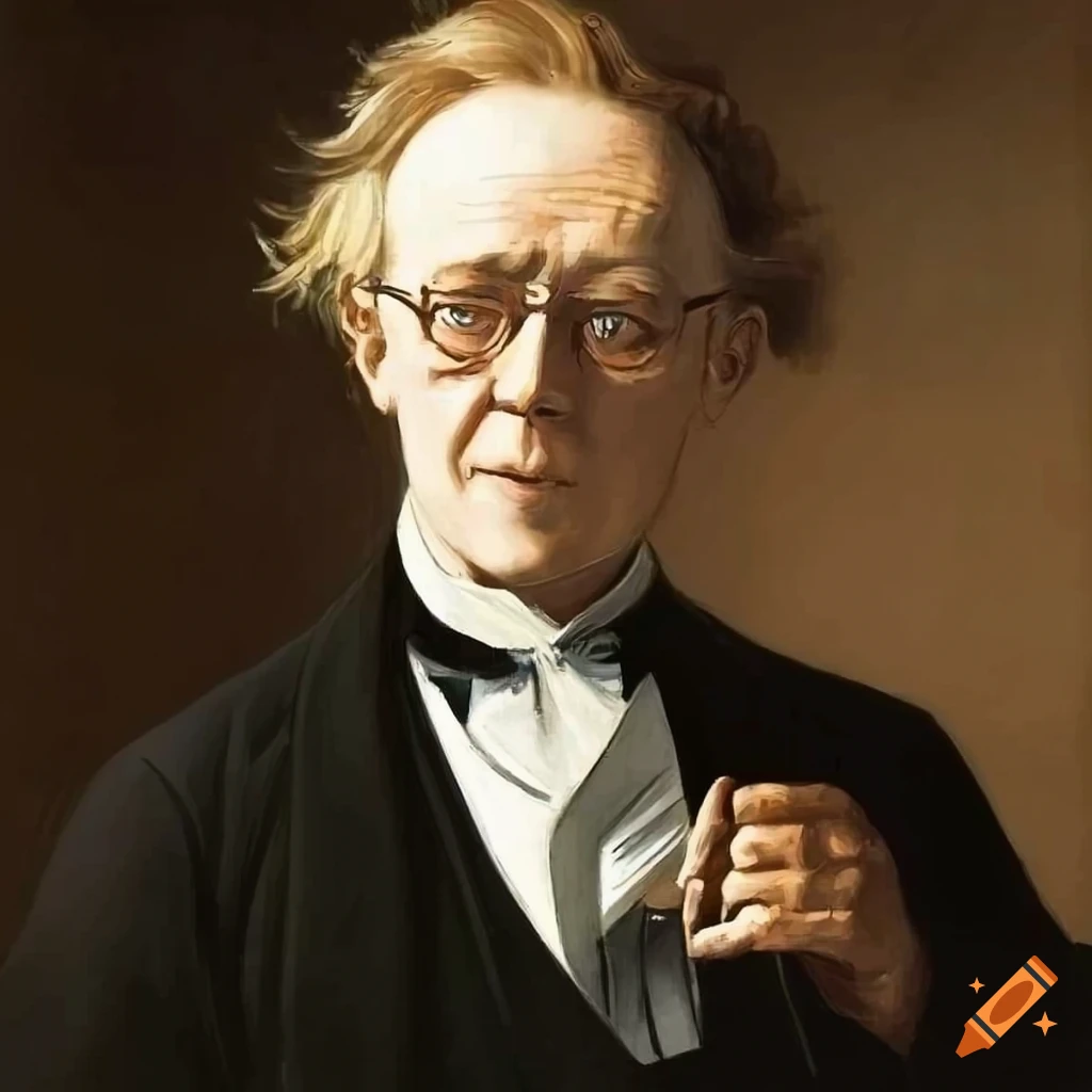 Pop art portrait of english composer gustav holst on Craiyon