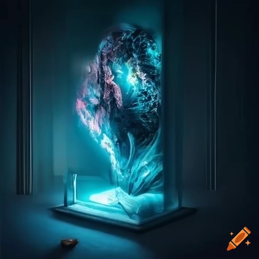 Wrapped canvas of a beautiful stunning mech with projected light on Craiyon