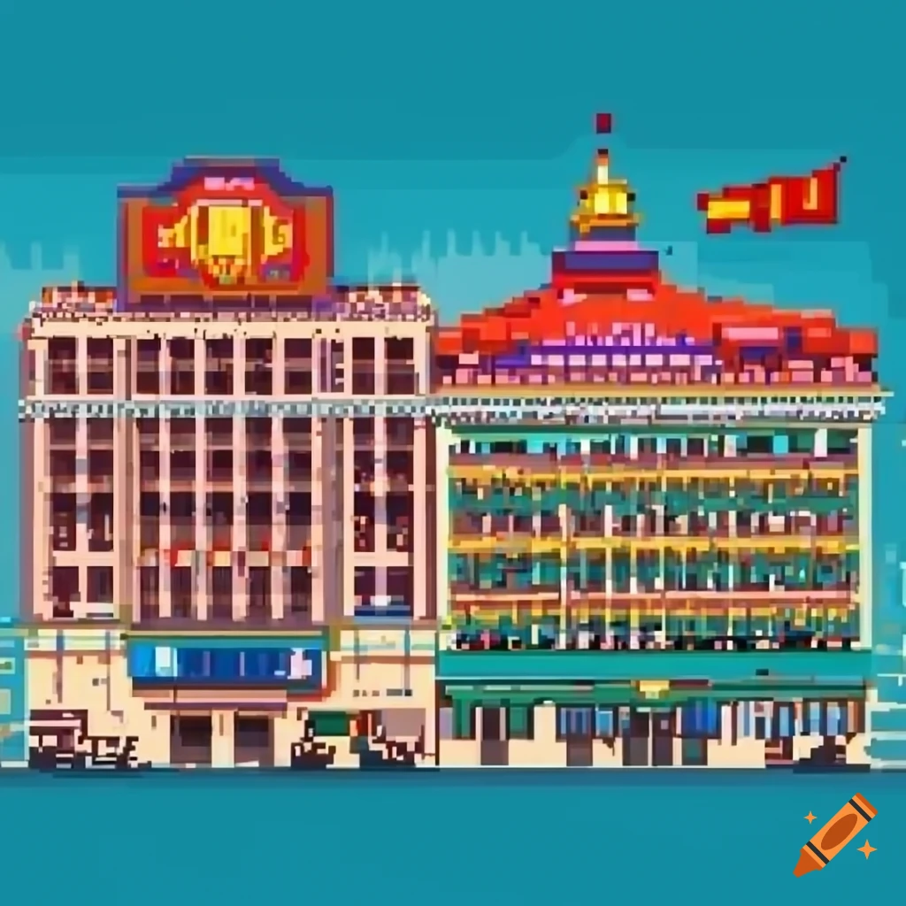 Pixel art inspired street crowd in ulaanbaatar, mongolia on Craiyon