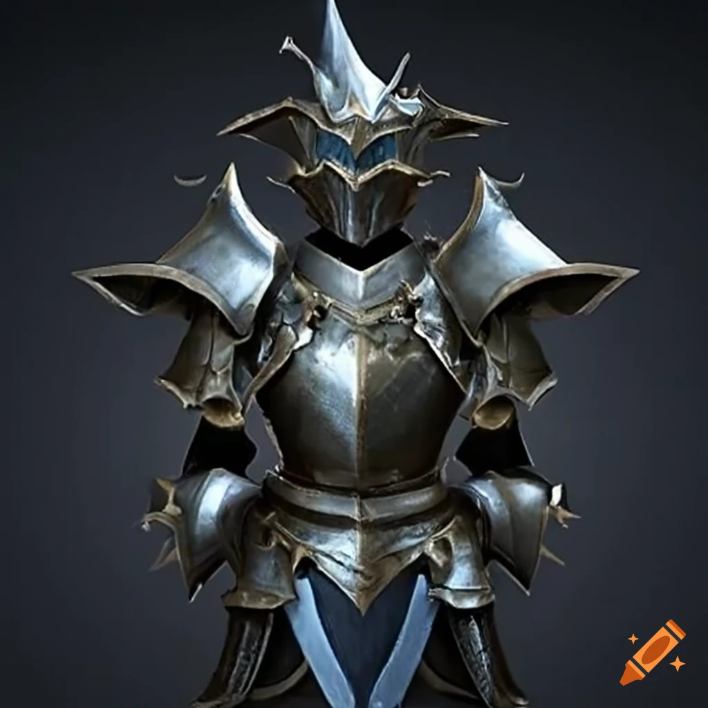 Front view of magic armor design on Craiyon