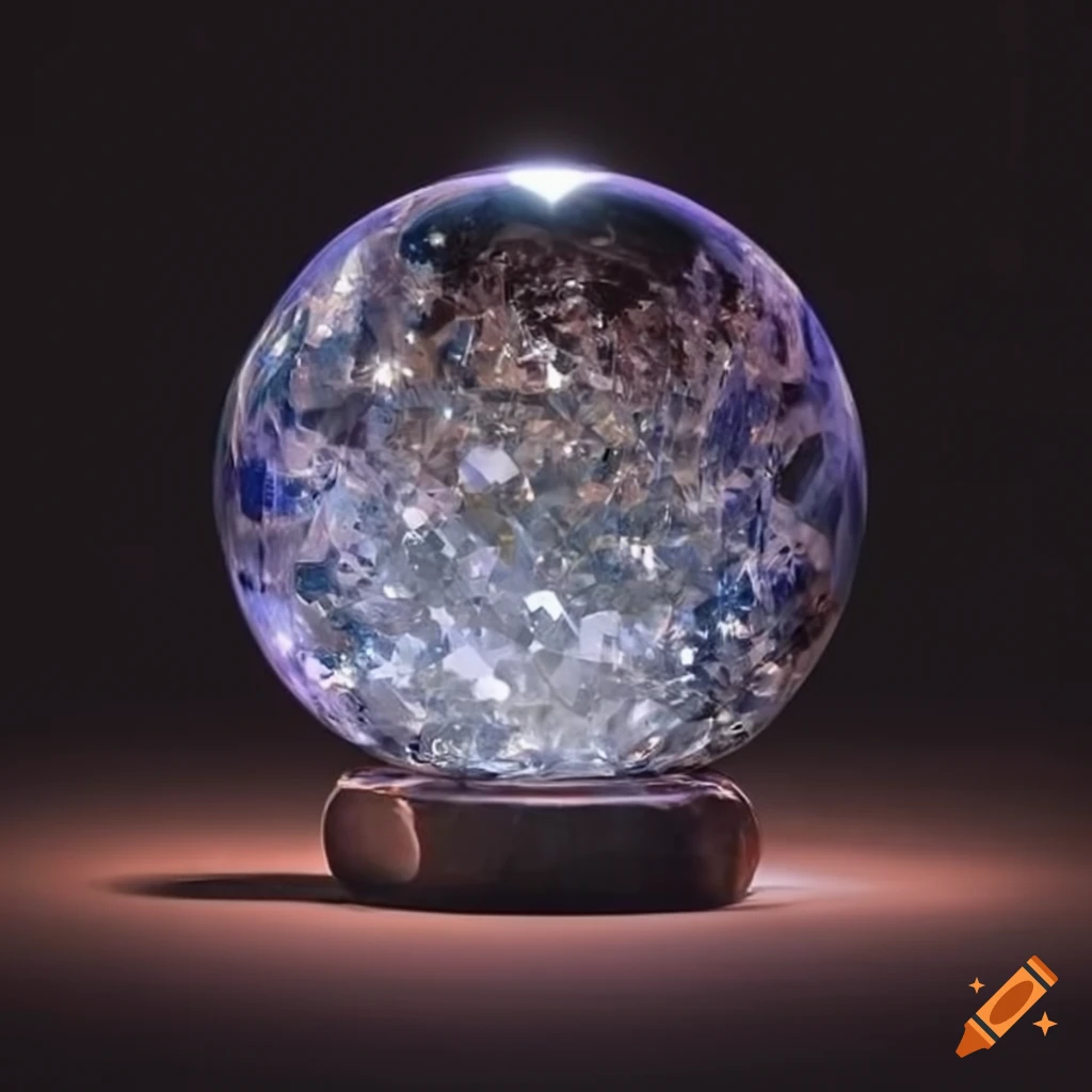 Crystal sphere on Craiyon