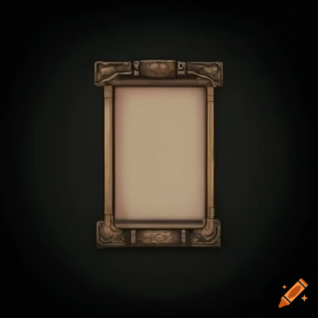 Simplistic cute style inventory frame for an RPG game on Craiyon