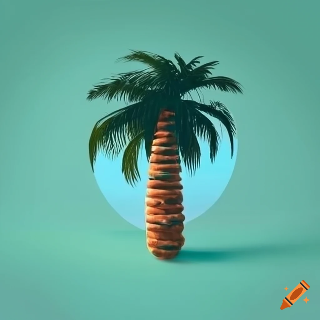 Mattie motors logo with palm tree and beach vibes on Craiyon