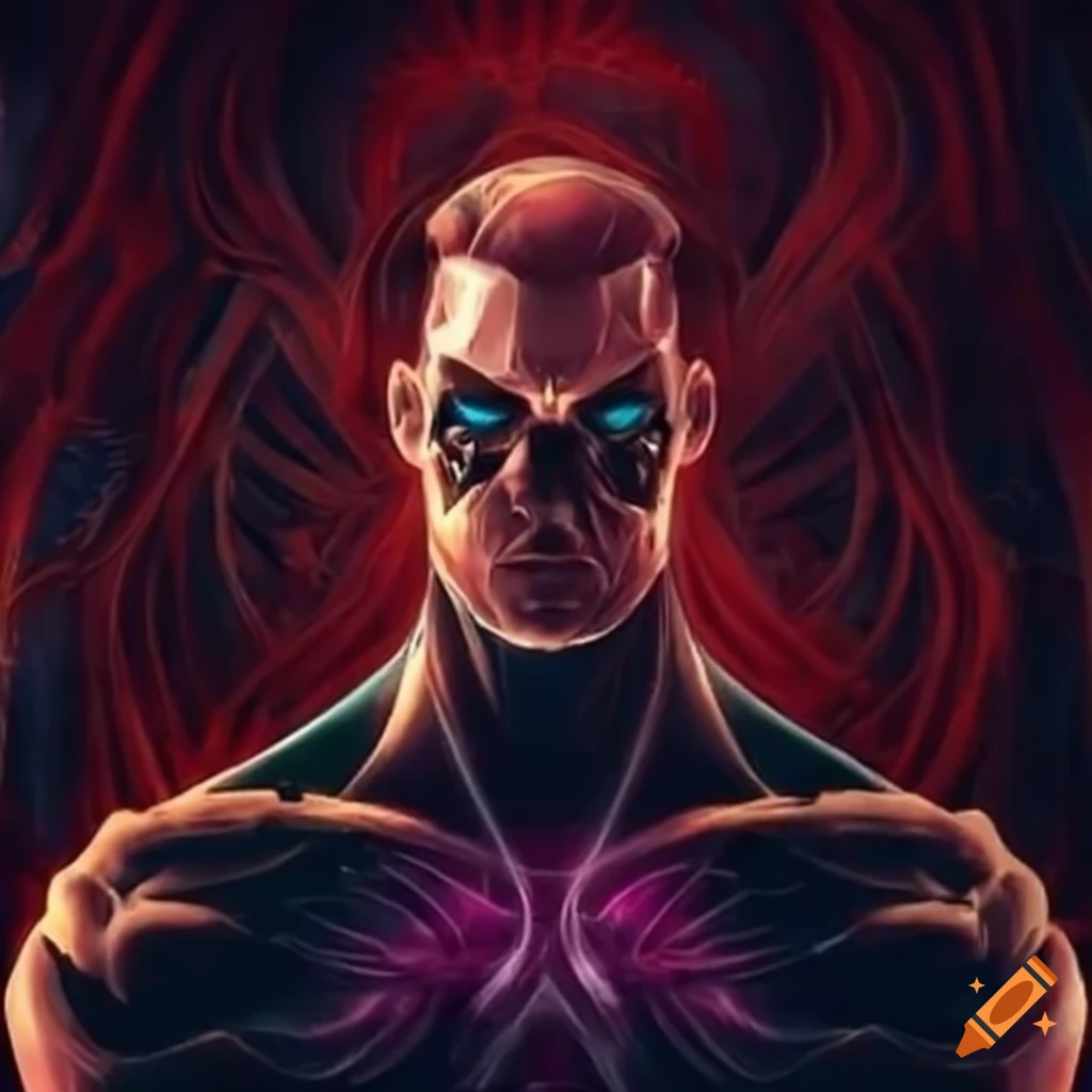 A depiction of a man with infinite strength on Craiyon