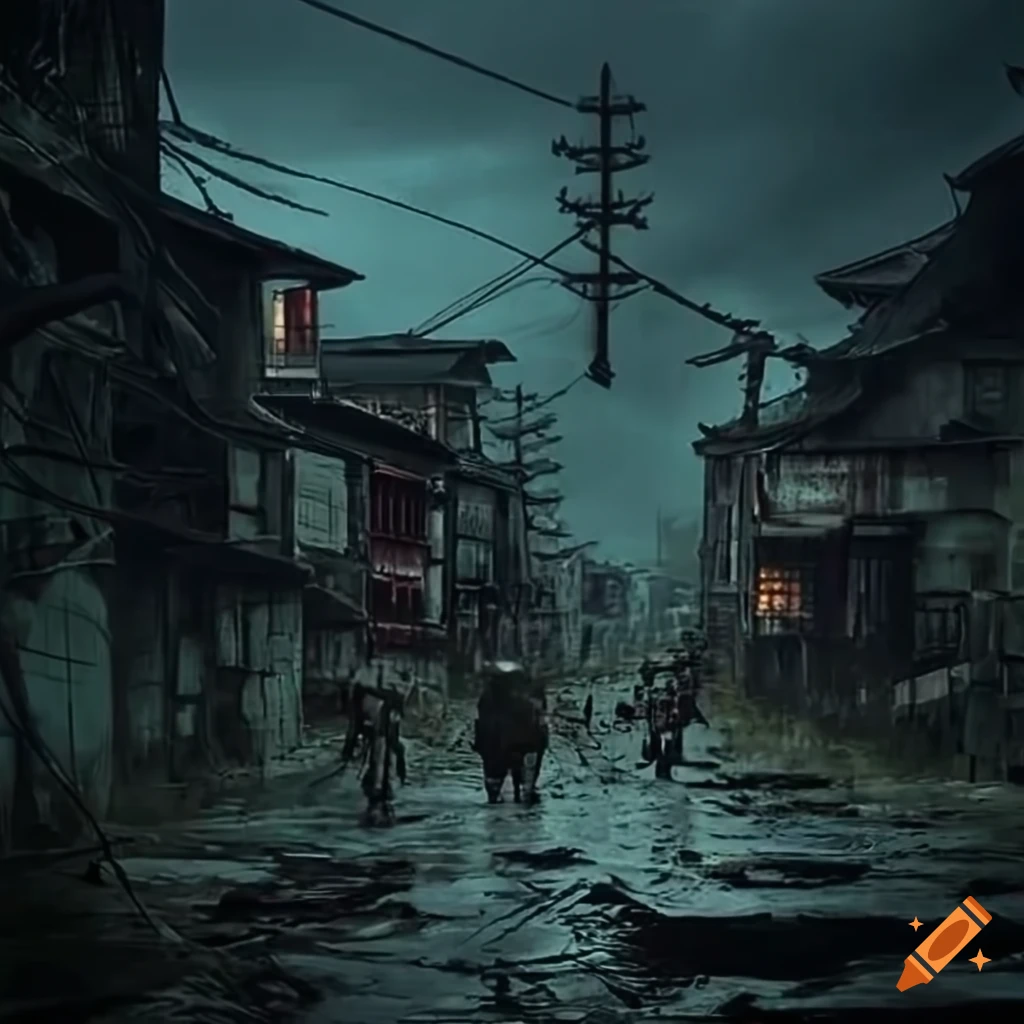 Post-apocalyptic japan on Craiyon
