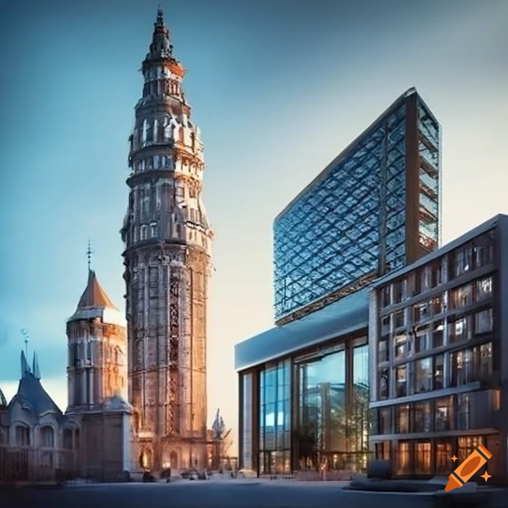 Modern built environment on Craiyon