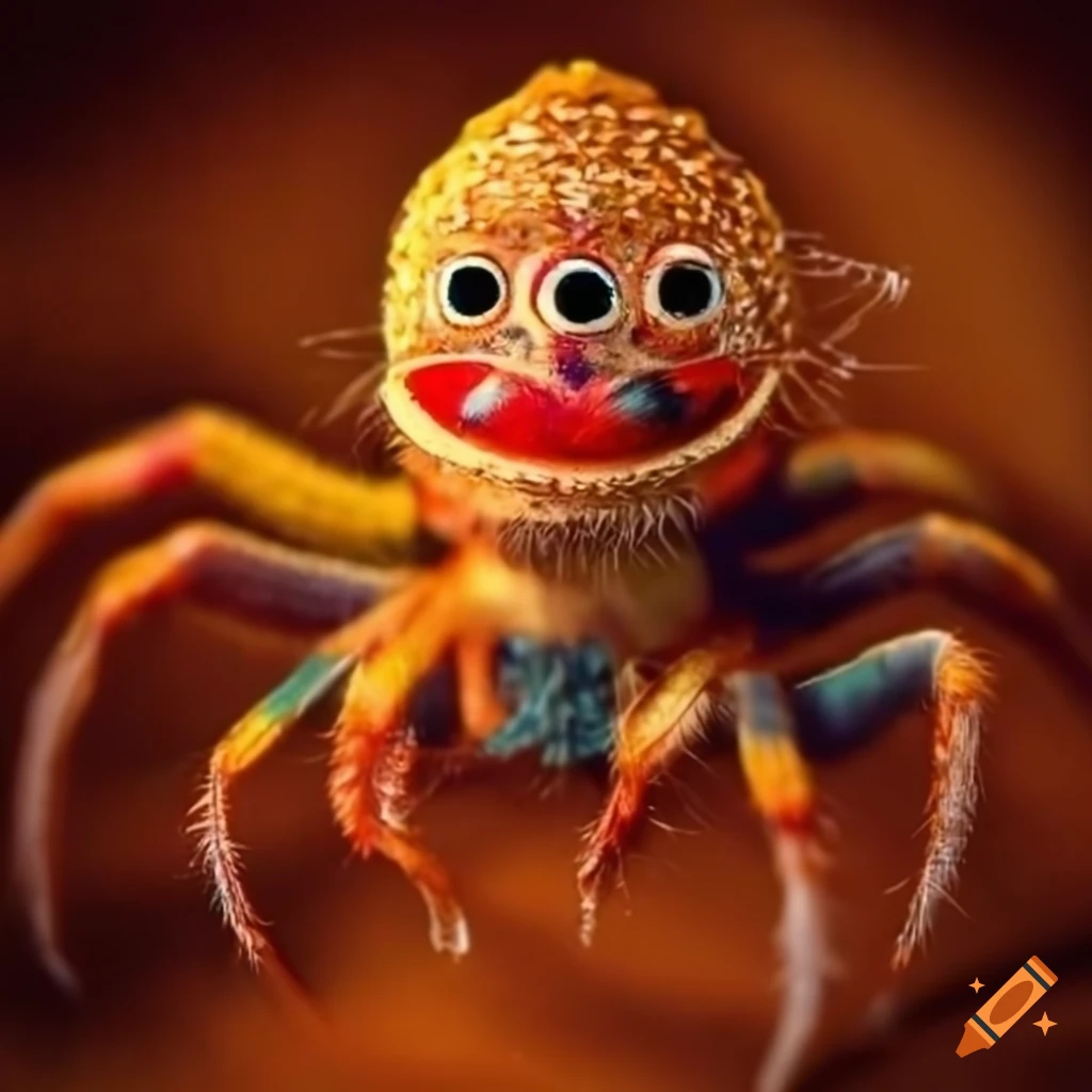 Funky spider on Craiyon