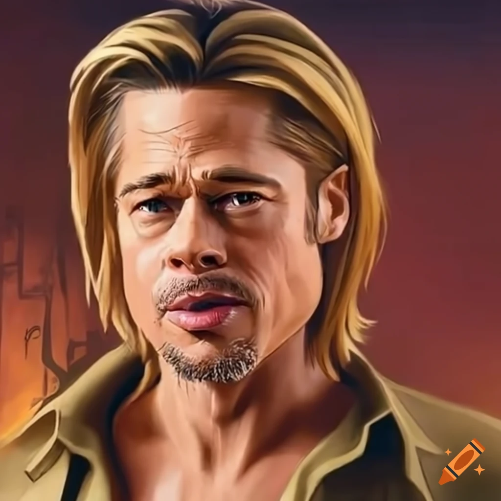 Brad pitt character in the scooby-doo animated series style on Craiyon
