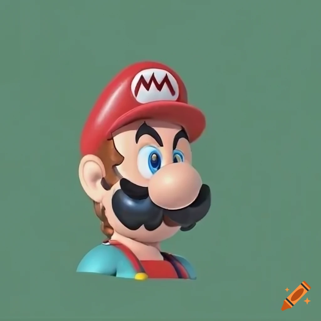 Retired super mario with a dad bod and a beard on Craiyon