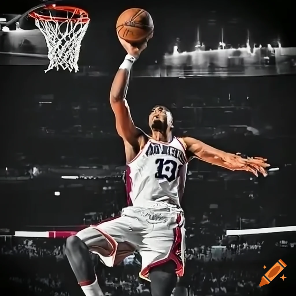 Nba basketball player in action on Craiyon