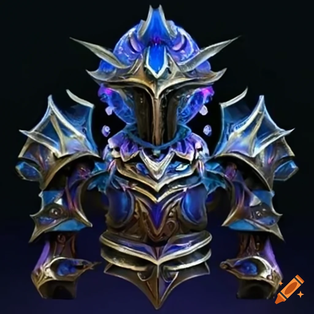 Magic armor front view on Craiyon