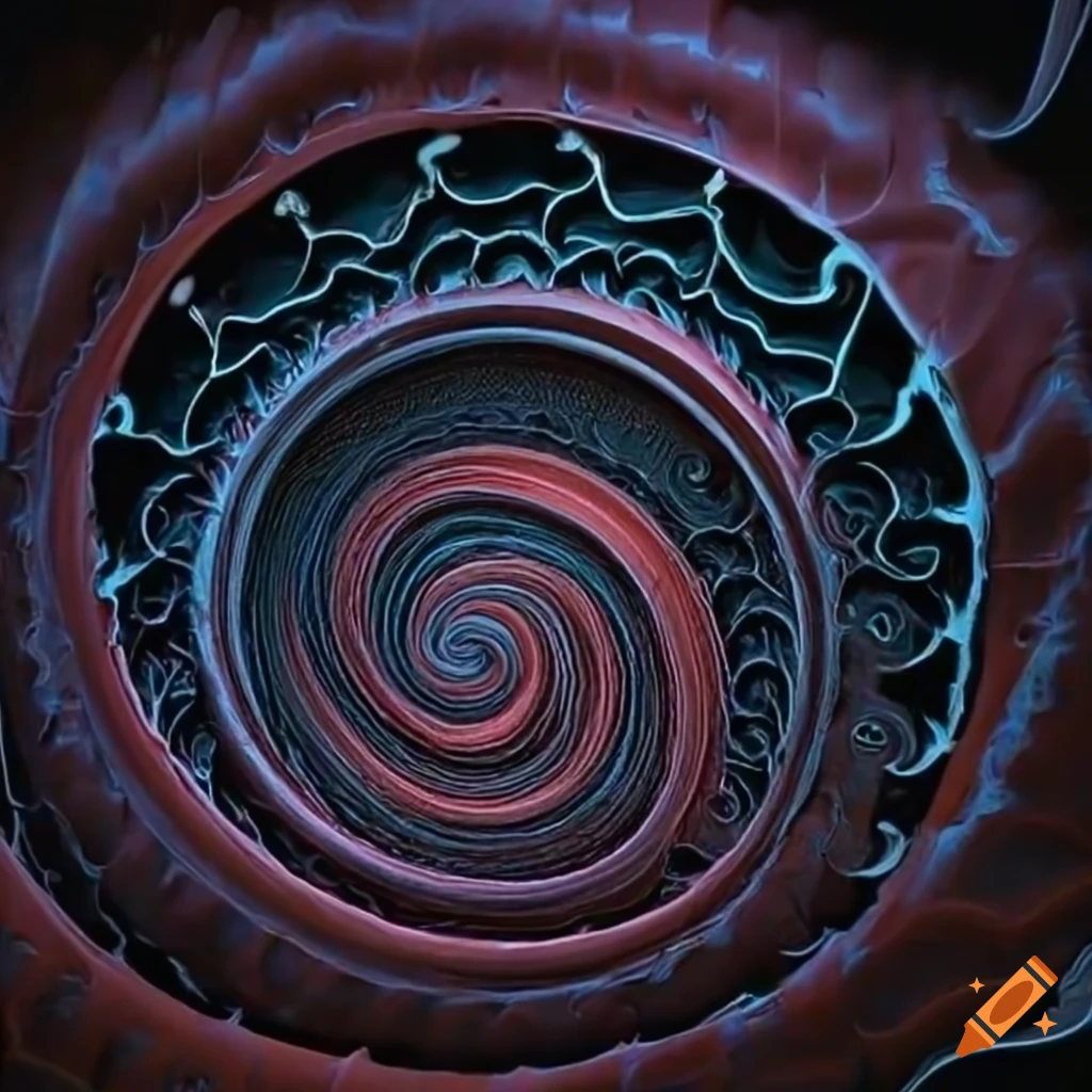 Abstract spiral design on Craiyon