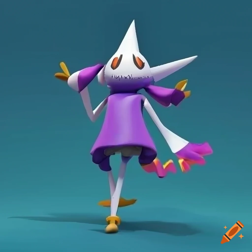 Unique scarecrow-based ghost Pokemon in 3D style on Craiyon