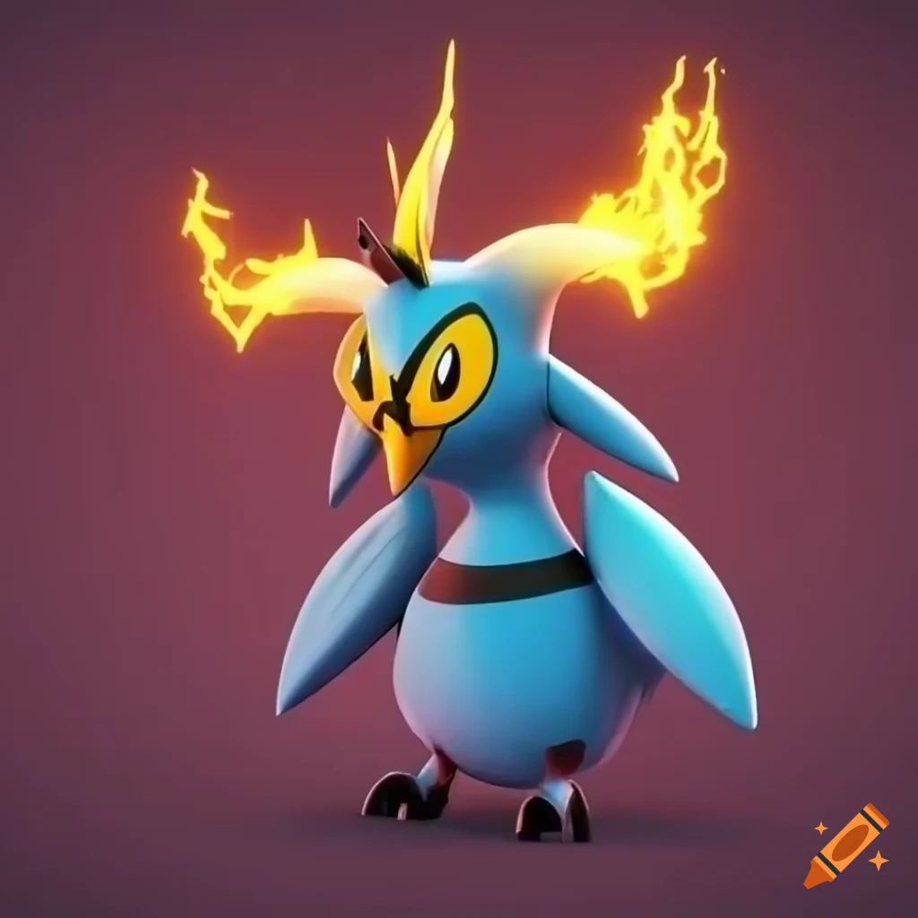 Unique chicken-based lightning Pokemon in high-resolution 3D style on ...