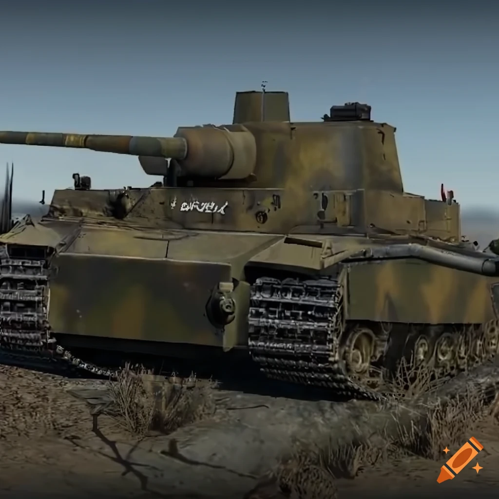 Tiger 131 tank in war thunder game on Craiyon