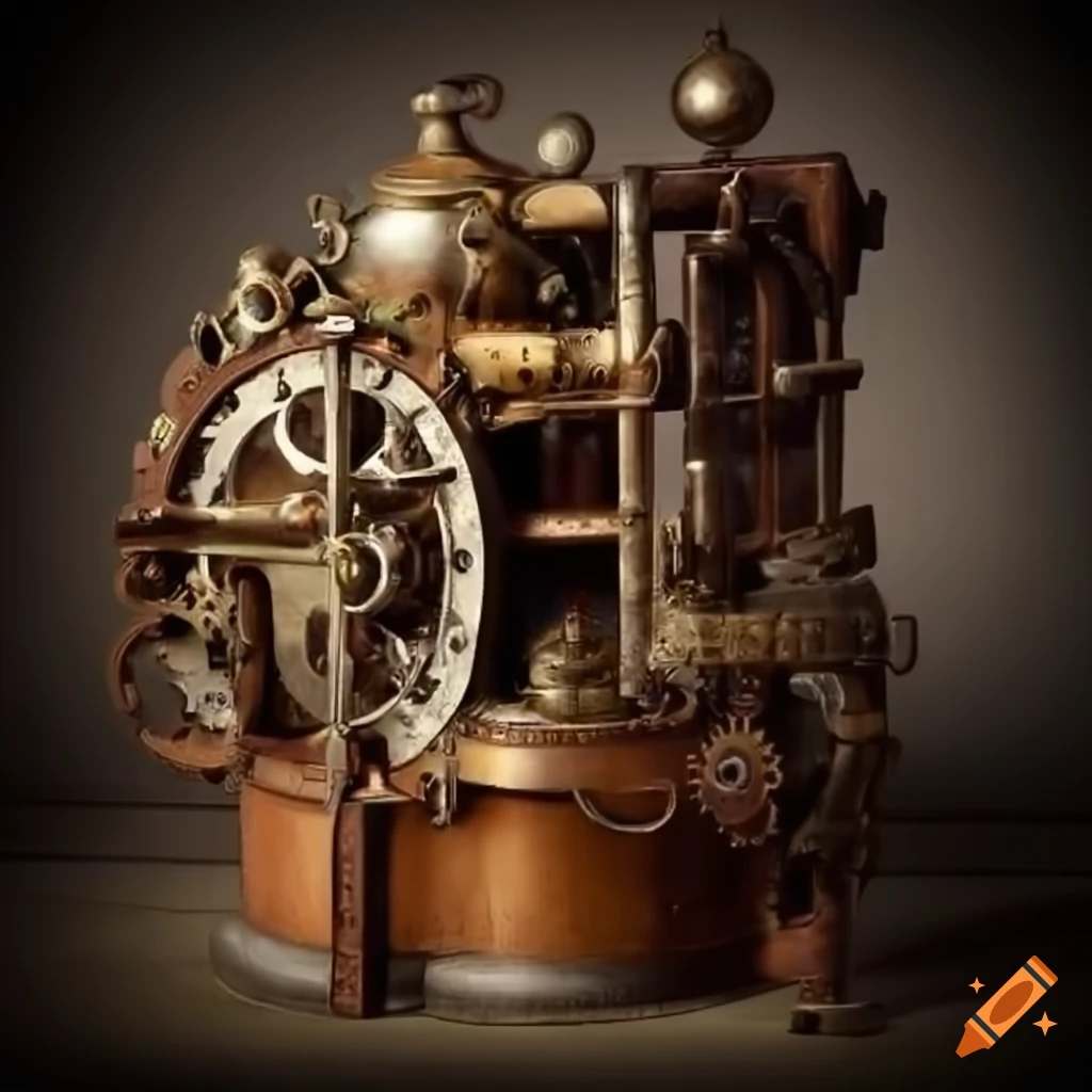 Steampunk machine in photorealistic style on Craiyon