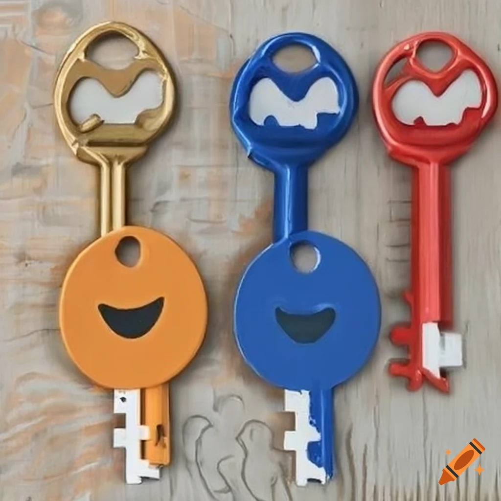 Smile keys painting on Craiyon