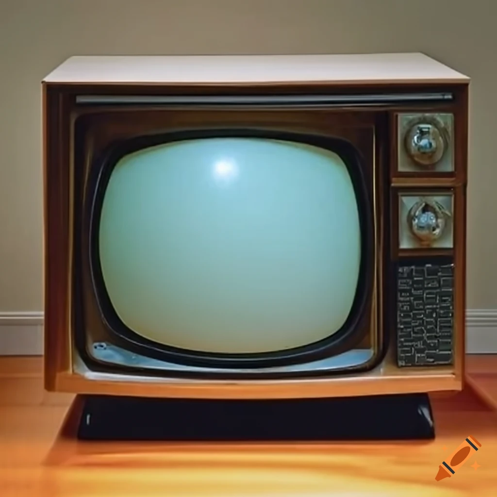 Two televisions on a desk in early 2000 style on Craiyon