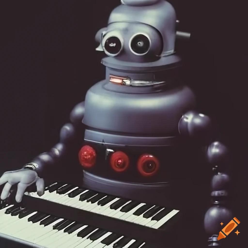 Robby the robot playing a synthesizer in forbidden planet 1956 movie on ...