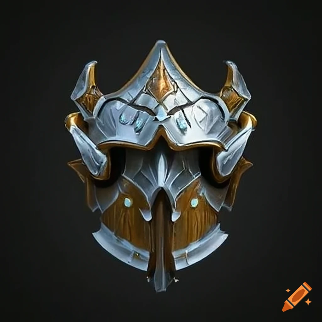Adorned magic armor parts in high resolution front view on Craiyon