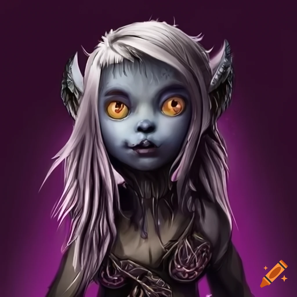 Monster kid female with wings and eyes on Craiyon