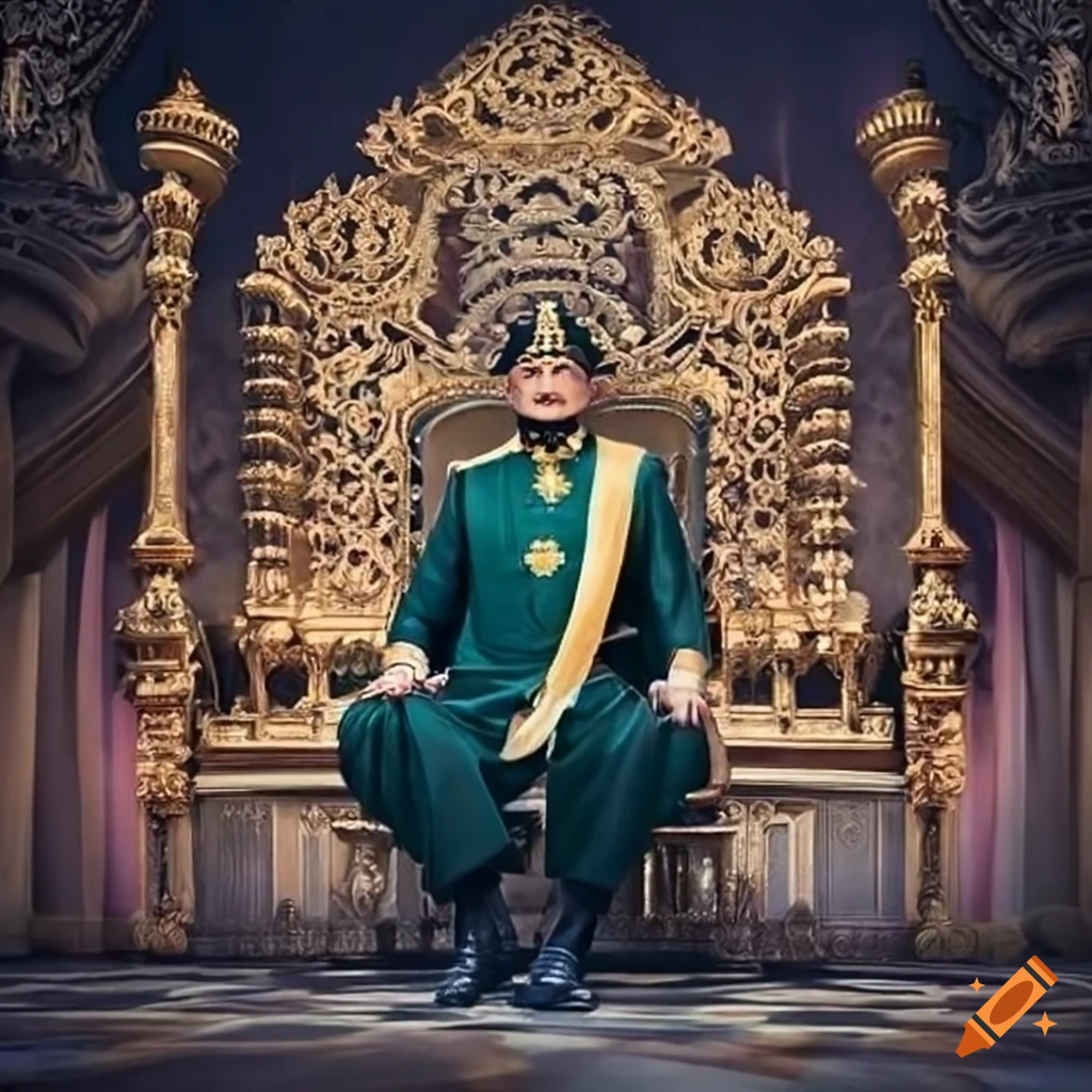 Pakistan king on a throne on Craiyon