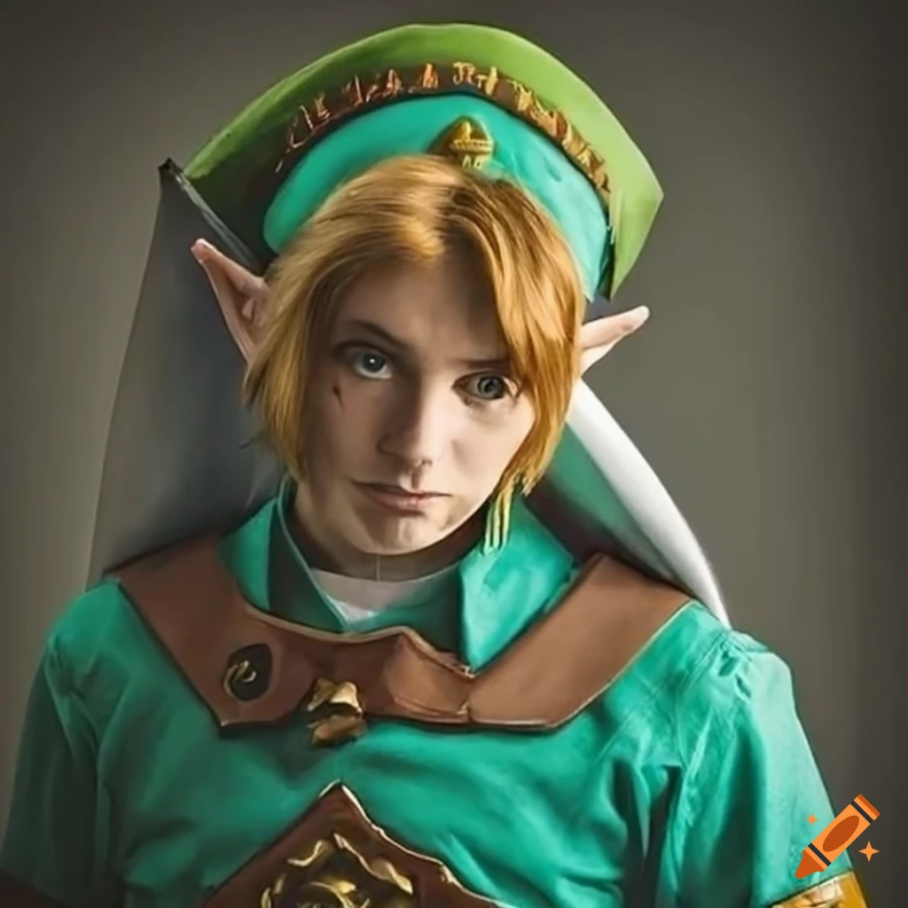 24-year-old man cosplay as Link from The Legend of Zelda on Craiyon