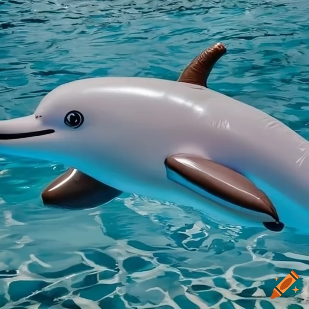 Inflatable dolphin for pool enjoyment on Craiyon