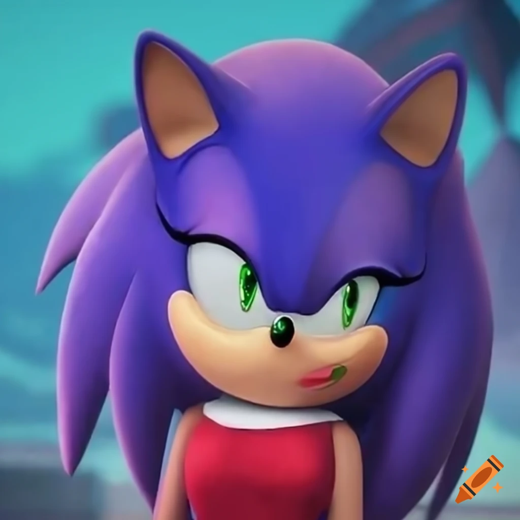 Female sonic the hedgehog and amy sharing fashion tips on Craiyon