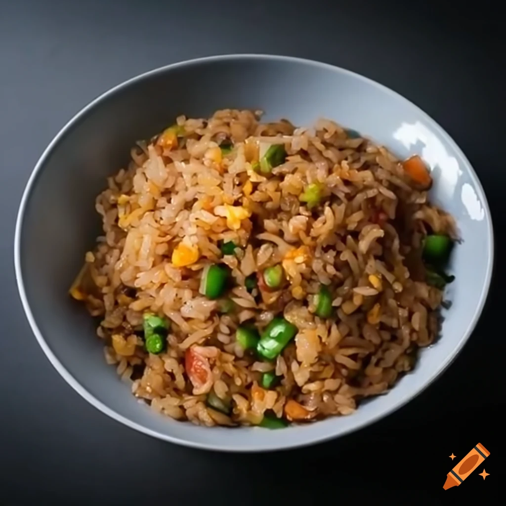 Chinese fried rice dish on Craiyon