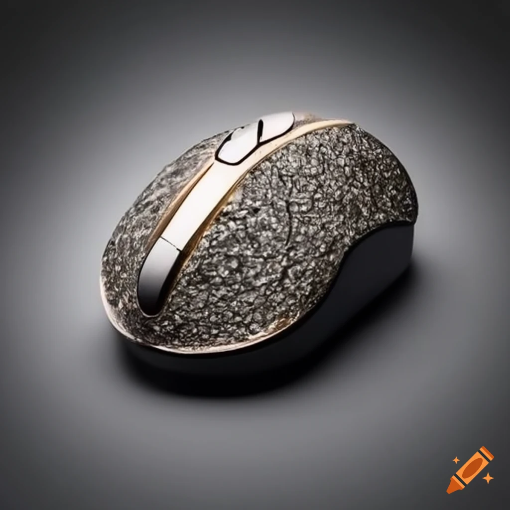 Meteorite and ceramic smalt computer mouse on Craiyon