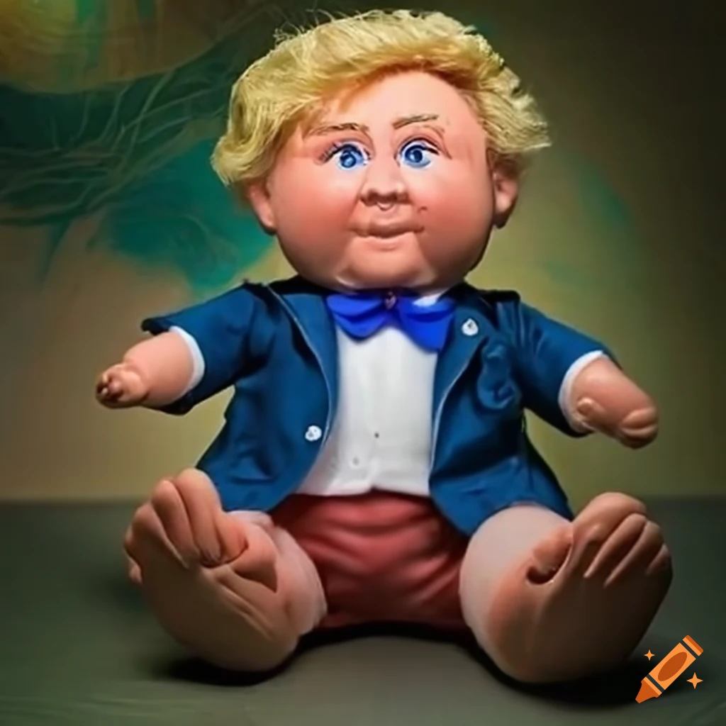 Ugly doll resembling Donald Trump in cabbage patch style on Craiyon
