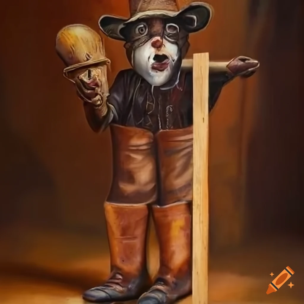 Anthropomorphic popsicle with cowboy boots in stencil art style on Craiyon