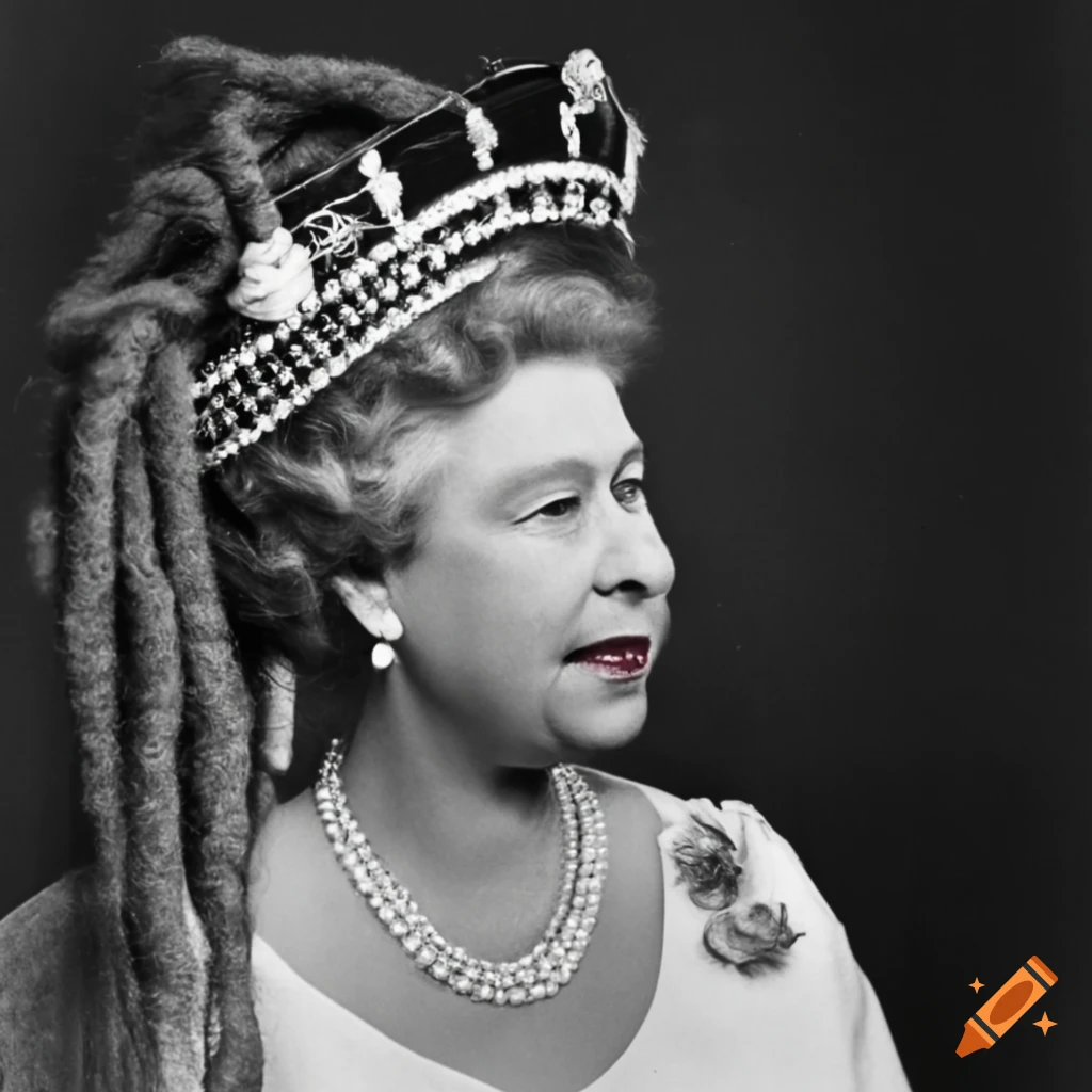 Queen elizabeth ii with a unique hairstyle on Craiyon