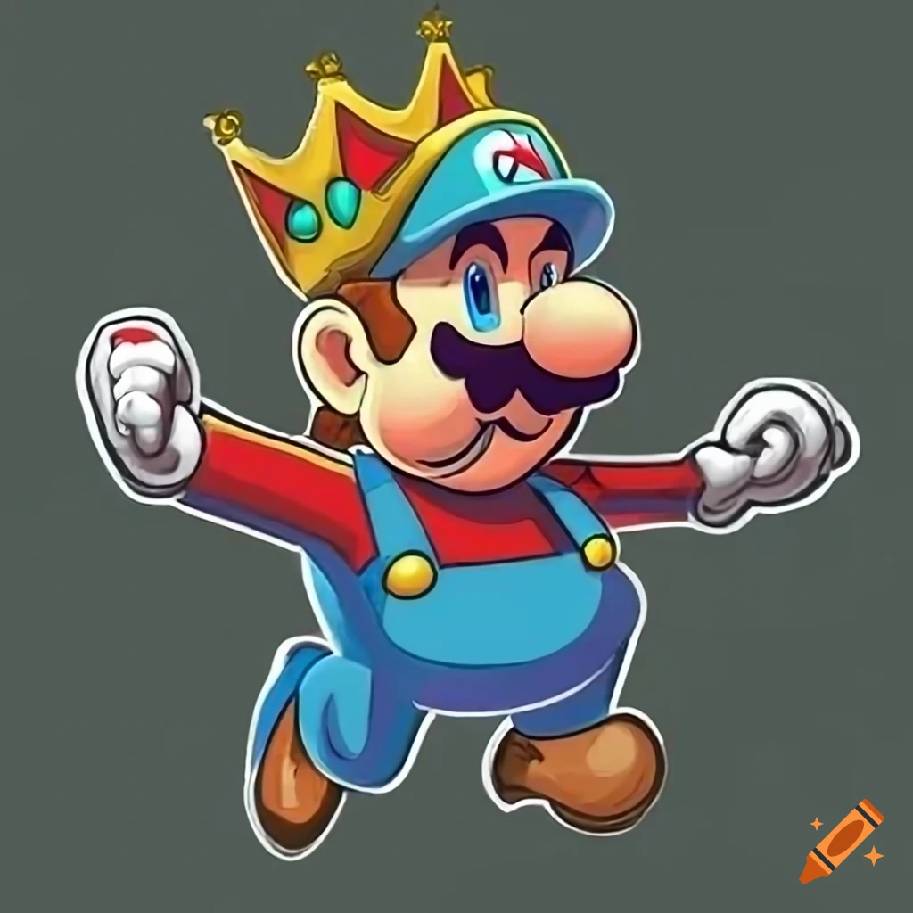 Mario as a king on Craiyon