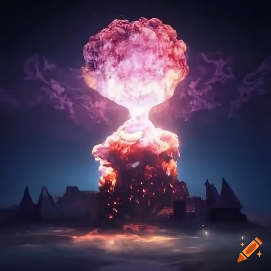 Celestial explosion with radiant burst of light in a fantasy setting on Craiyon