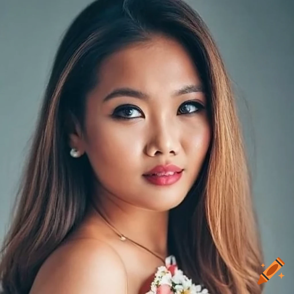 Filipina woman with unique facial features on Craiyon