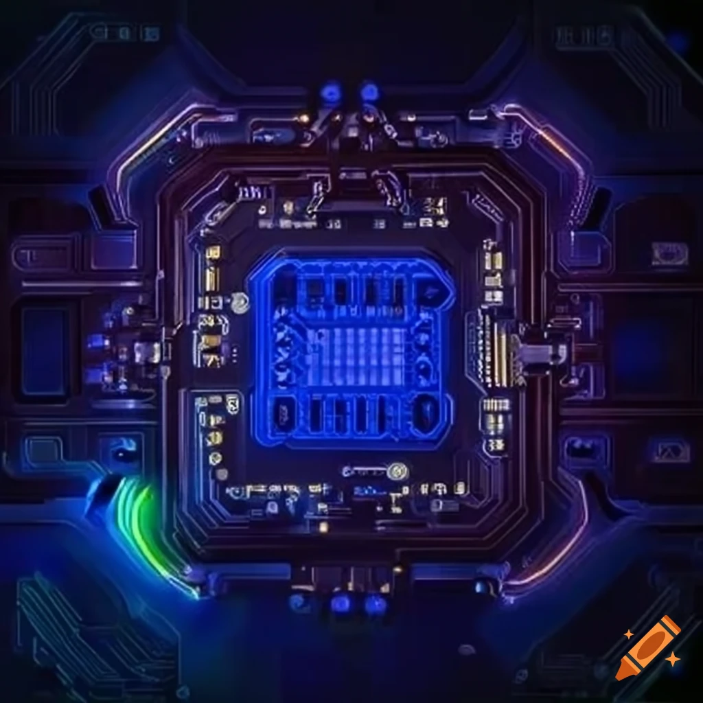 Artificial intelligence computer chip on Craiyon