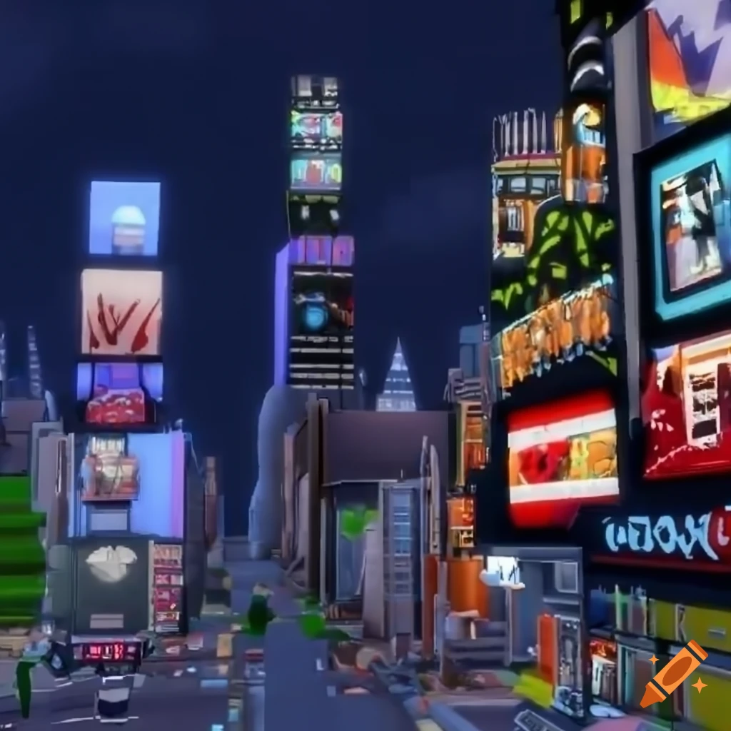 Times Square in The Sims 4 on Craiyon