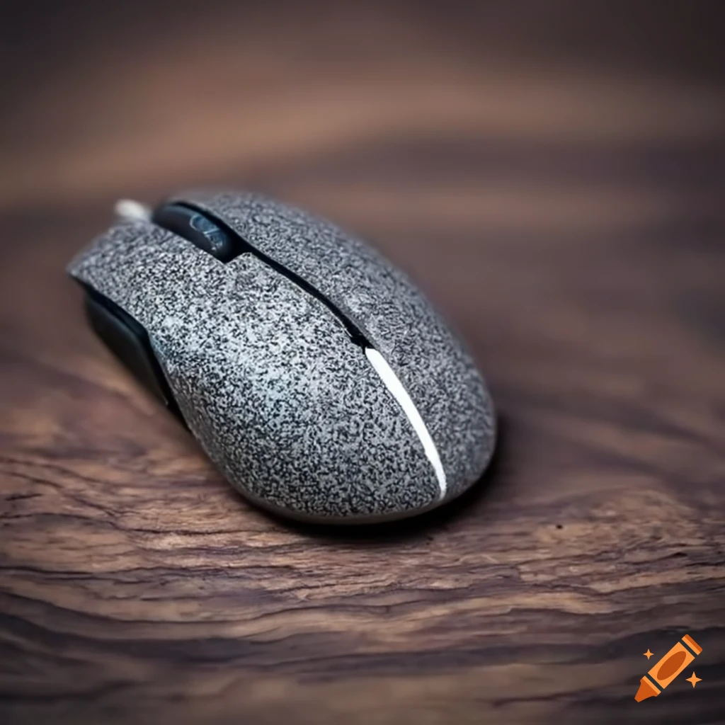 Computer mouse made of meteorite and ceramic smalt on Craiyon
