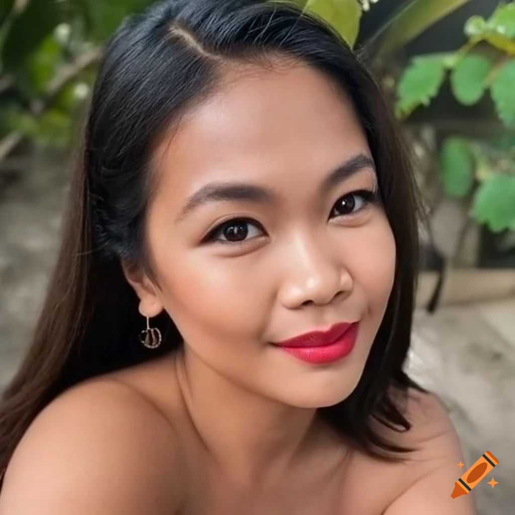 Portrait of a filipina woman with unique facial features on Craiyon