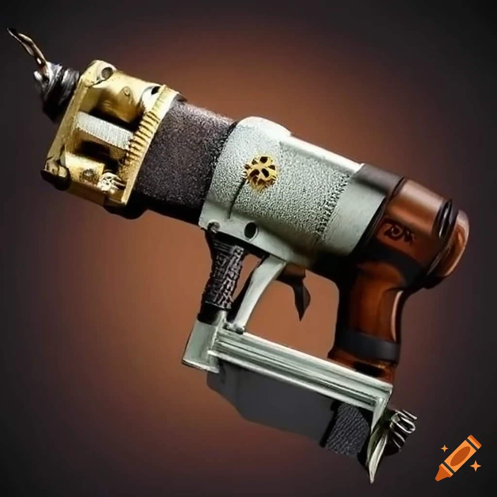 Steampunk coil framing nailer on Craiyon