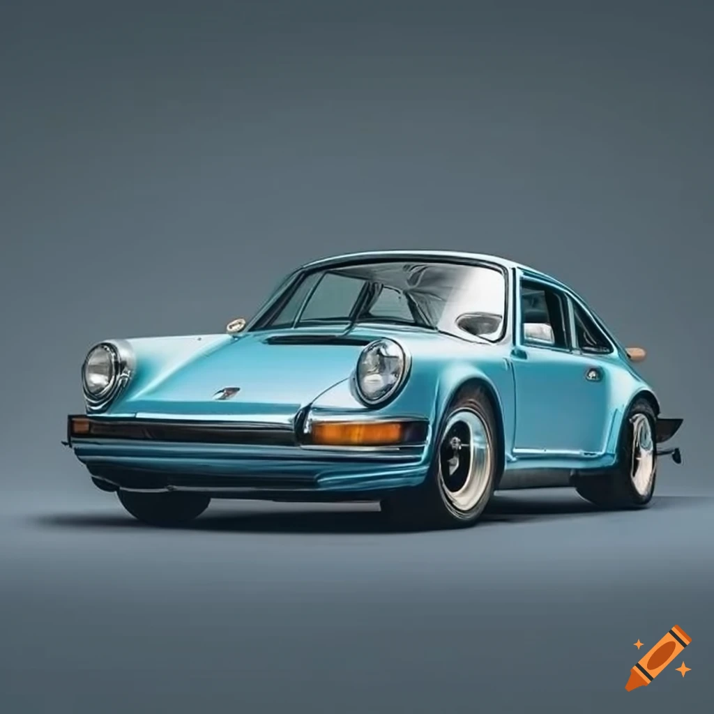 Light blue 1980's porsche 911 on Craiyon